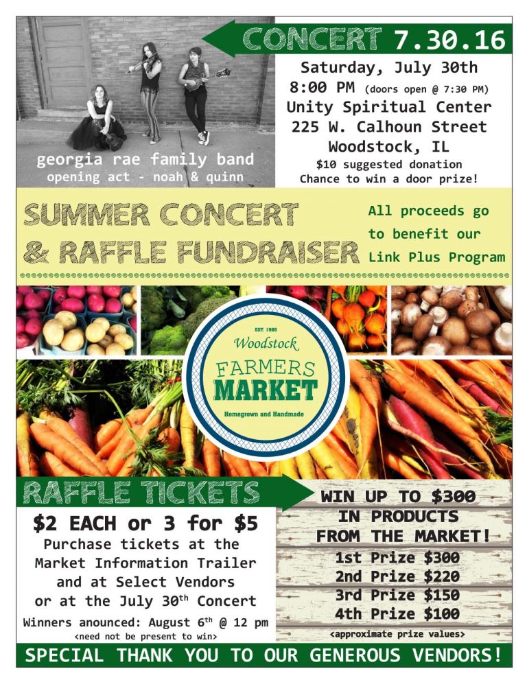 Summer Concert & Raffle Fundraiser – Woodstock Farmer's Market